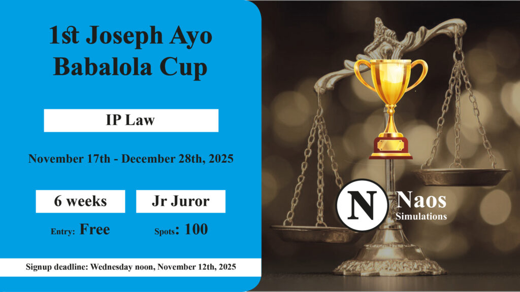 1st Joseph Ayo Babalola University IP Law Cup - Law Simulation Game